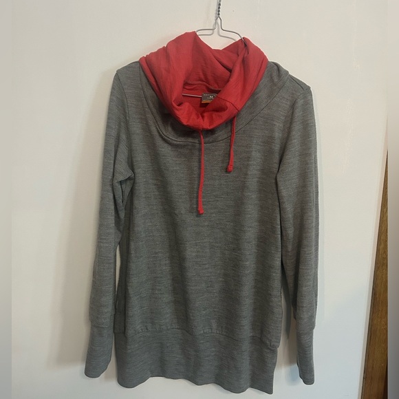 Icebreaker | Sweaters | Merino Wool Icebreaker Gray And Pink Turtleneck ...